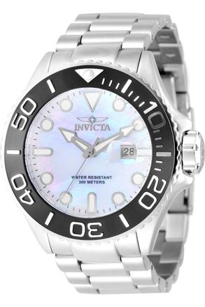 Invicta Grand Diver 49153 Herrenarmbanduhr - Quarzwerk - Edelstahl mit Perlmuttzifferblatt - 52 mm