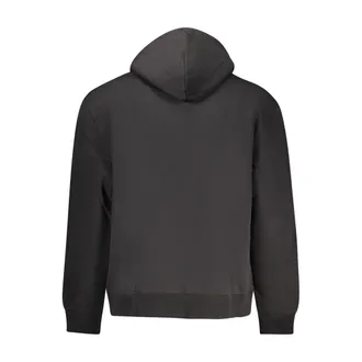Calvin Klein Logo-Embroidered Cotton Hoodie - Black