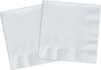 Ciao Italy Papierservietten FSC kompostierbar (33x33cm, doppelschichtig), 20 Stück, weiß, 34795