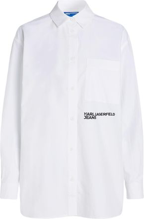 Karl Lagerfeld Damen, Hemd, Weiss, Xtra Klein