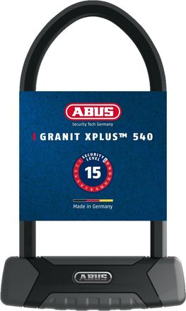 ABUS B&uuml;gelschloss Granit XPlus 540 + Eazy KF-Halterung - Fahrradschloss mit starkem Parabolb&uuml;gel Sicherheitslevel 15 - Schwarz - 230 mm B&uuml;gelh&ouml;he