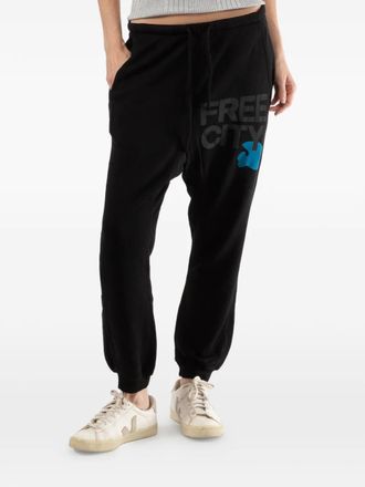 Freecity logo track pants - Schwarz
