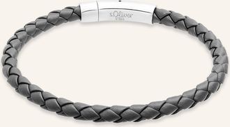 s.Oliver S.Oliver Armband Aus Echtleder grau