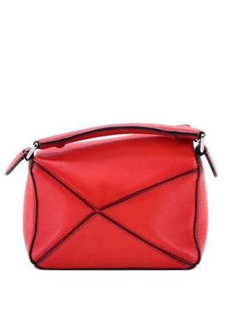 Loewe Puzzle Bag Leather Mini crossbody bag - Rot