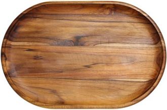 Tramontina Servierplatte aus Teakholz, FSC-Zertifiziert, 47 x 31 cm, Servierbrett, Servierschale, Anrichteplatte, für Fleisch, Grillgut, Fingerfood