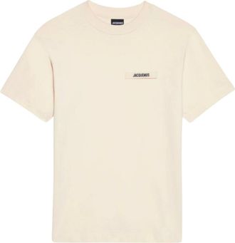 Jacquemus Homme, Tops, Beige, Taille: XL Le T-shirt Gros Grain