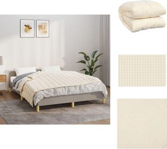 vidaXL Gewichtsdecke Hellcreme 122x183 cm 9 kg Stoff - Gewichtsdecke - Schlafdecke - Decke - Schlafdruckdecke - Stressabbau