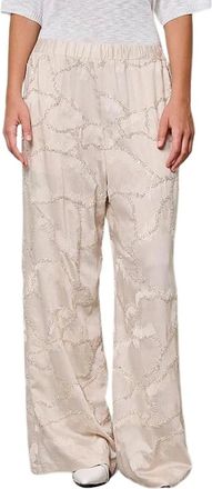 Kaos Kaos, Femme, Pantalons, Beige, Taille: 38 FR Wide Pantalons