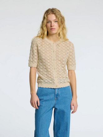 Selected Strickjacke SLFSofia (1-tlg) Lochmuster