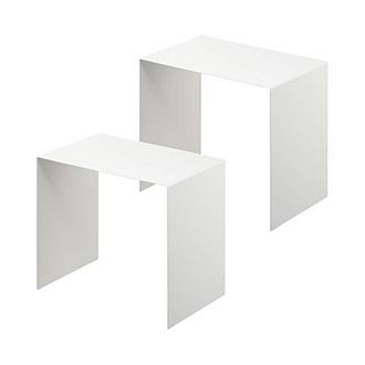 Yamazaki Tableware Home Tower Unterschrank-Organizer aus Stahl für Geschirr, Töpfe oder Pfannen, 2er-Set, Küche, Speisekammer, Stahl