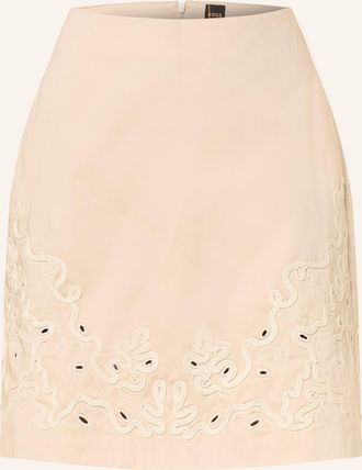 HUGO BOSS Rock Valembroi Mit Lochspitze beige