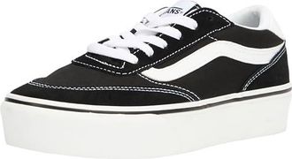 Vans Womens Brooklyn Ls Platform Sneaker, Toile en Daim Noir et Blanc, 38.5 EU