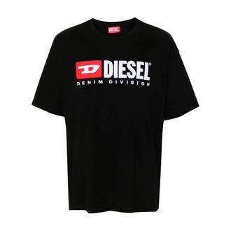 Diesel Schwarze T-Shirts und Polos - - Tops - Herren - Schwarzk - XL