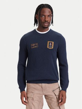 Aeronautica Aeronautica Militare Pullover 262MA1659UL00903 Dunkelblau Regular Fit