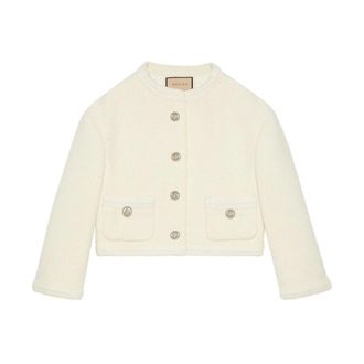 Gucci Wei&szlig;e Tweed Jacke mit Kn&ouml;pfen - - Jackets - Damen - Wei&szlig; - M
