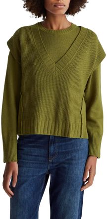 Benetton Damen Maglia Scollo V S/M 126wd4033 Herren Weste, gr&uuml;n, M