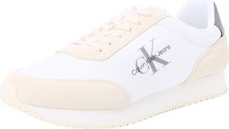 Calvin Klein Jeans Men RETRO RUNNER SU-NY MONO, Bright White/C White/Charcoal Grey, 45 EU