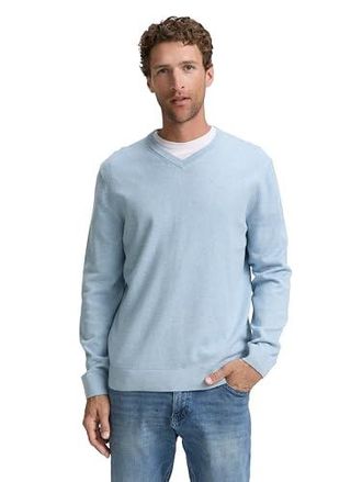 Tom Tailor 1039811 Pull-Over Homme, 38676 - Light Metal Blue Melange, XXL