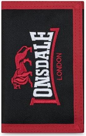 Lonsdale Higham, Portefeuille Mixte, Noir/Rouge, Taille Unique