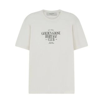 Golden Goose Homme, Tops, Blanc, Taille: L T-Chemises