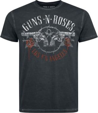 Guns n' Roses Guns Homme T-Shirt Manches Courtes Anthracite M 100% Coton Regular/Coupe Standard