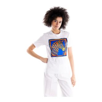 Bastille Femme, Tops, Blanc, Taille: 44 FR T-shirt &agrave; Manches Courtes et Col Rond