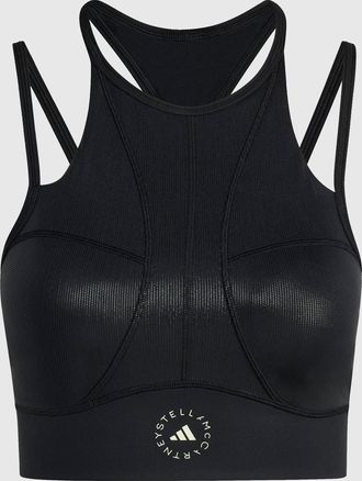 Stella McCartney TruePurpose Training Micro Dot Bra, Woman, Black, Size: XXS