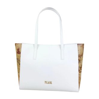 Alviero Martini 1A Classe Femme, Sacs, Blanc, Taille: ONE Size Geo Harmonia Shopper