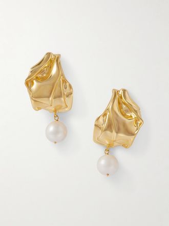 Completedworks Vergoldete Ohrringe Mit Perlen