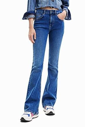 Desigual Denim_Luna 5053 Pantalon décontracté, Bleu, 44 Femme