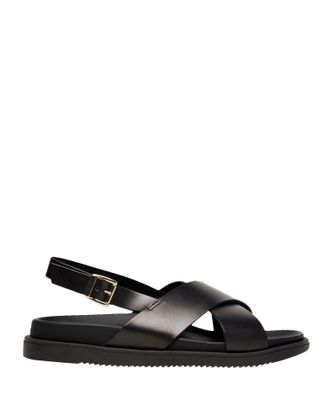 8 by YOOX LEATHER CROSS STRAP SIDE BUCKLE SANDAL
