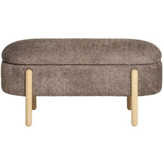 ebuy24 Ebuy24 - Banc coffre en tissu et bois L98cm - Marron - Branca