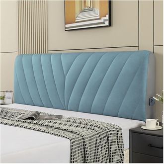 Generic Kopfteilst&uuml;tzkissen aus Stoff for Doppel- und Kingsize-Betten, sch&uuml;tzt und versch&ouml;nert die Einrichtung(Dark Blue,150x60cm)