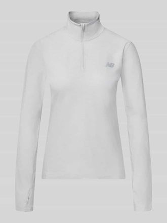 New Balance Regular Fit Longsleeve mit Troyer-Kragen