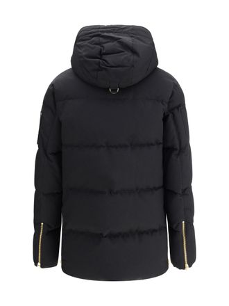 Moose Knuckles Mens Gold Series 3q Shearling Jacket Blk W-Blk Sh Cotton; Nylon W/blk
