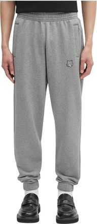 Maison Kitsun&eacute; Bold Fox Head Patch Comfort Jog Pants - - Trousers - Herren - Grau - 2XL