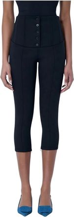 Jacquemus Femme, Combinaisons et Ensembles, Noir, Taille: 36 FR Pantalon de cyclisme boutonn&eacute; taille haute