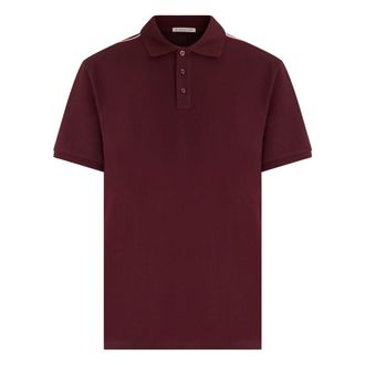 Moncler Baumwollpolo mit kurzen &Auml;rmeln - - Tops - Herren - Rot - S
