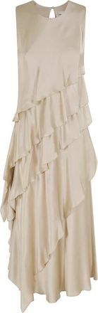 Antonelli Femme, Robes, Beige, Taille: 38 FR Robe longue Norris
