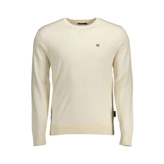Napapijri Lang&auml;rmliger Pullover mit Rundhalsausschnitt - - Knitwear - Herren - Beige - 2XL