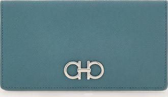 Ferragamo Damen Gancini Brieftasche Gr&uuml;n