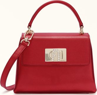Furla 1927 Henkeltasche Rosso Veneziano Rot Claris Kalbsleder In Metallic Damen