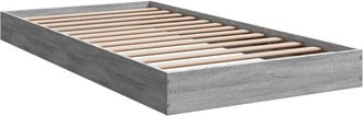 vidaXL Bettgestell Grau Sonoma 100x200 cm Holzwerkstoff Vidaxl
