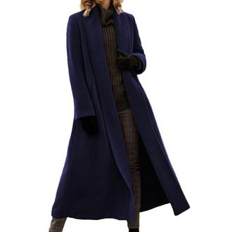 Generic Manteau Femme Hiver Long - Longue Manteau en Laine pour femme Mode Chaud Manches Longues Coat L&eacute;ger Veste Blouson Overcoat Automne Hiver Jacket