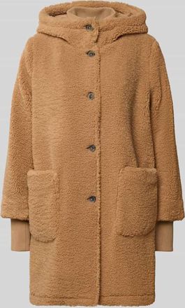 Tom Tailor Denim Regular Fit Teddy-Mantel mit Kapuze