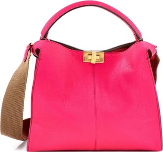Fendi Peekaboo X-Lite Bag Leather Small satchel - Rose