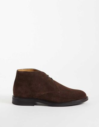 Mango bottines d&eacute;sert en daim 100 % marron