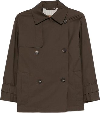 Max Mara Logo-patch Double-breasted Coat