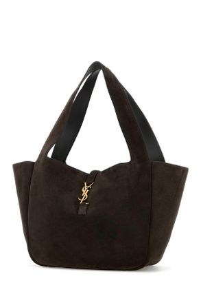 Saint Laurent Womens Brown Suede Leather Le 5 &Atilde; 7 Bea Shopping Bag Urbanchic Borse A Mano