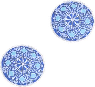 Milisten 2St Strandtuch Badetuch mikrofaser Badetuch Yogamatte Handtuch Strandteppich Handtücher Tapisserie Rundes Strandbadetuch für den Strand im Freien rund